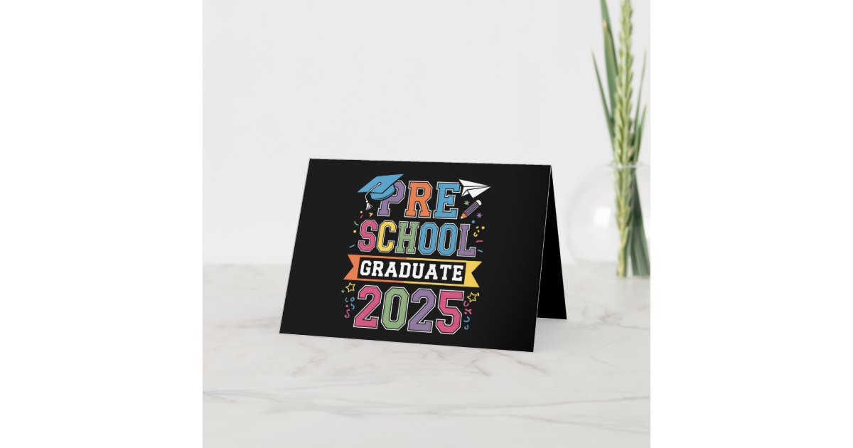 Kleuterschool afgestudeerd 2025 Afsluiting kleuter Bedankkaart | Zazzle.nl