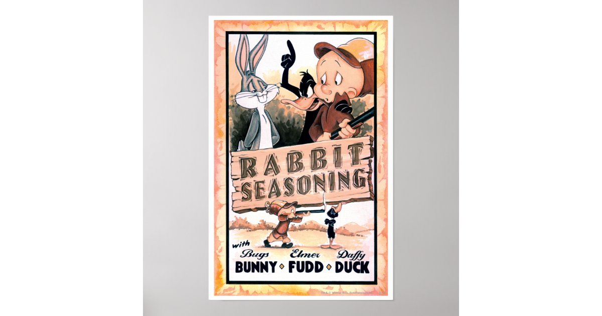 LOONEY TUNES™ Rabbit Seasoning Poster | Zazzle.nl
