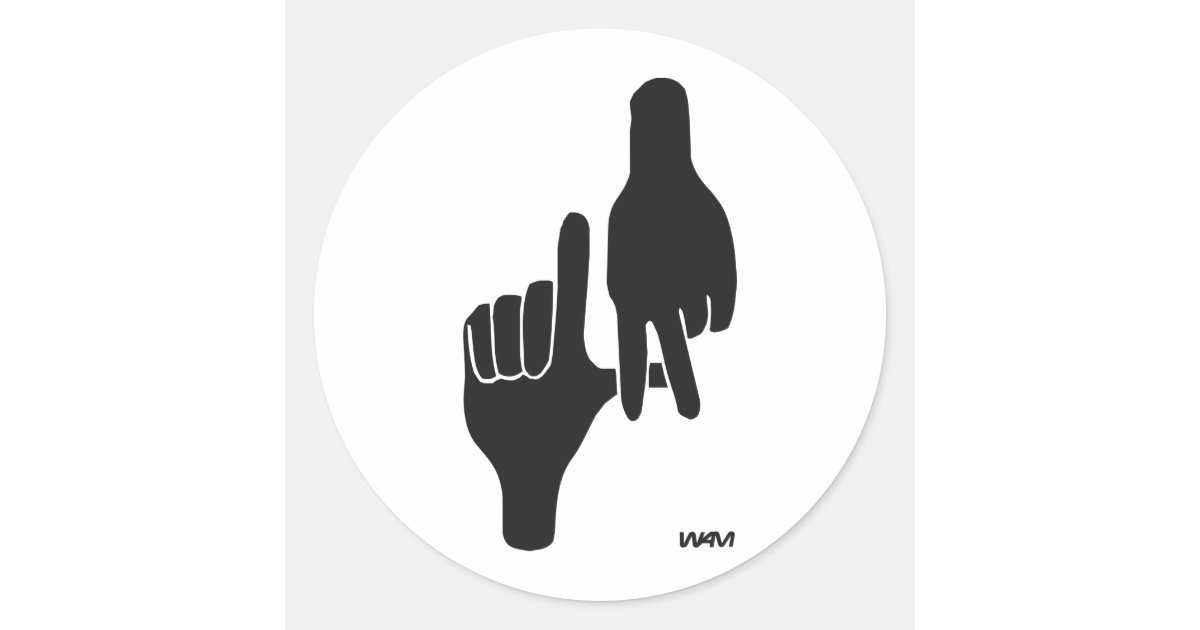 LOS ANGELES LA HAND SIGN RONDE STICKER | Zazzle.nl