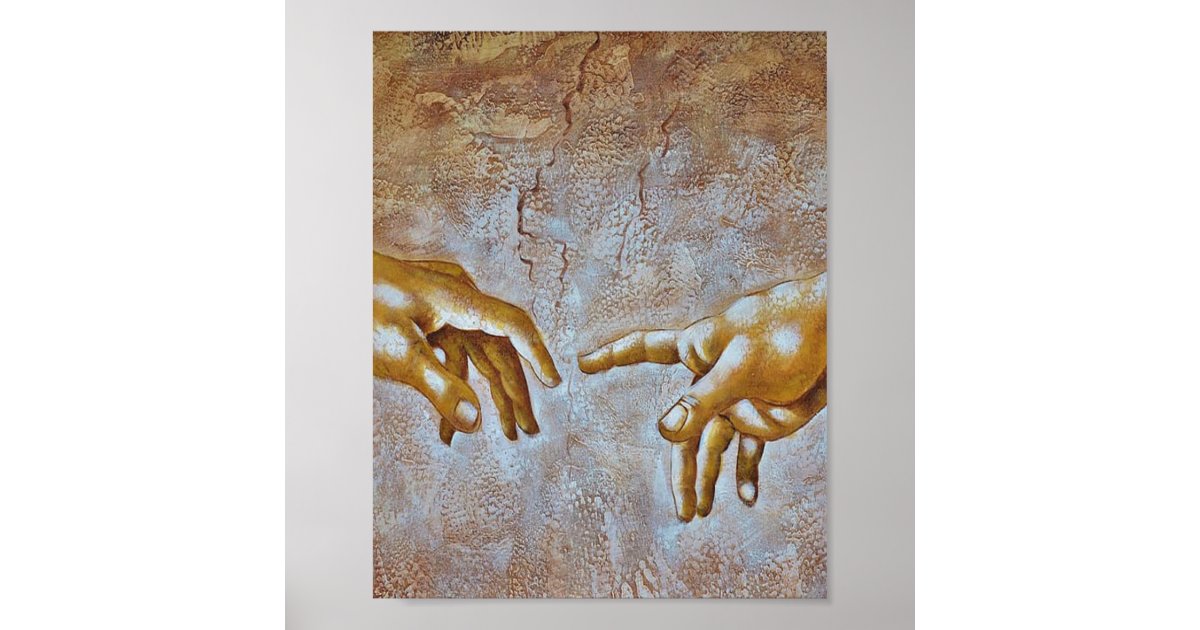 Michelangelo's schepping van Adam Poster | Zazzle.nl
