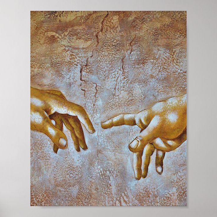 Michelangelo's schepping van Adam Poster | Zazzle.nl
