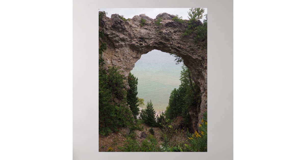 Michigan Arch Rock Geology Foto Poster | Zazzle.nl