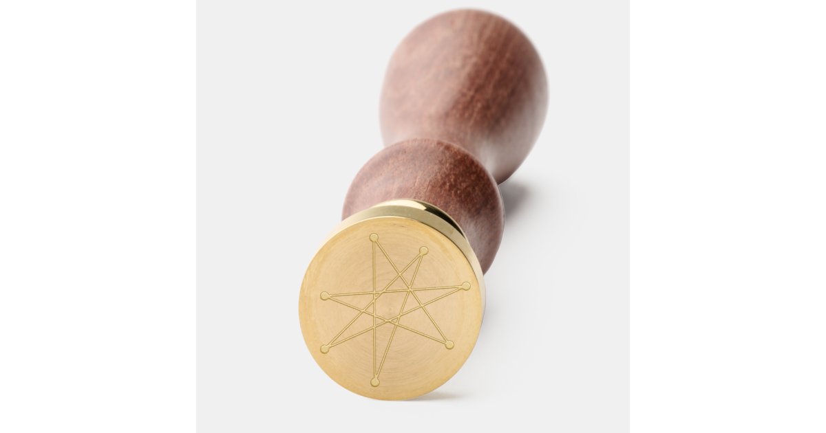 Middeneeuwse moderne, minimale atoomstartster waxzegel stempel | Zazzle.nl