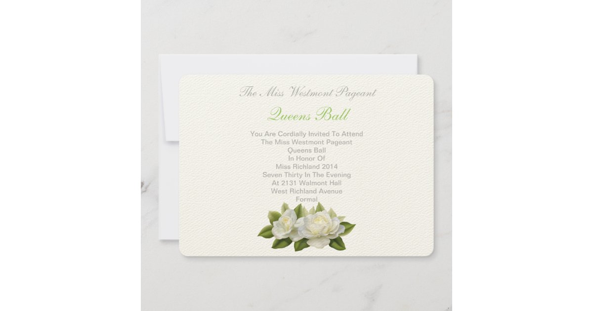 Miss America Pageant Party Invitation Kaart | Zazzle.nl