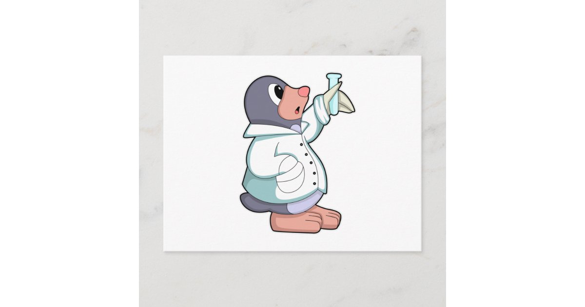 Mol als wetenschapper met reageerbuis briefkaart | Zazzle.nl
