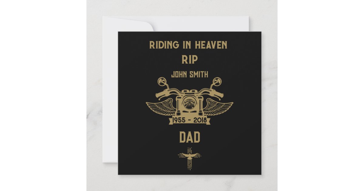 Motorrijder Biker Funeral Gedachtenis Kaart | Zazzle.nl