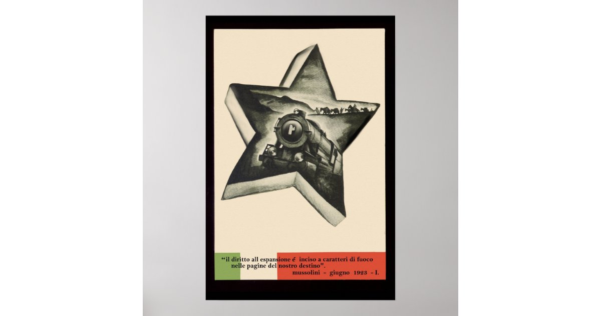 Mussolini Propaganda Poster | Zazzle.nl