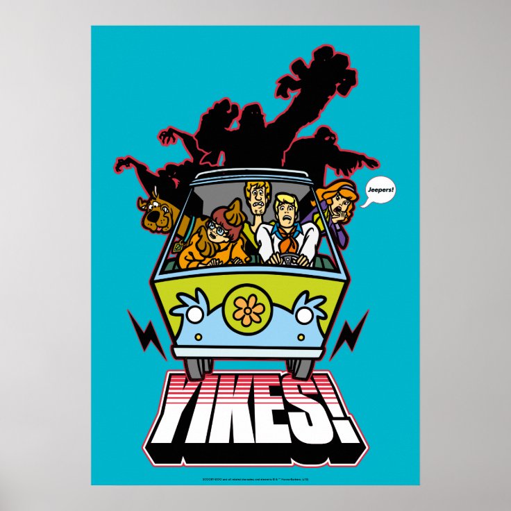 Mystery Machine "Yikes!" Grafisch Poster | Zazzle.nl