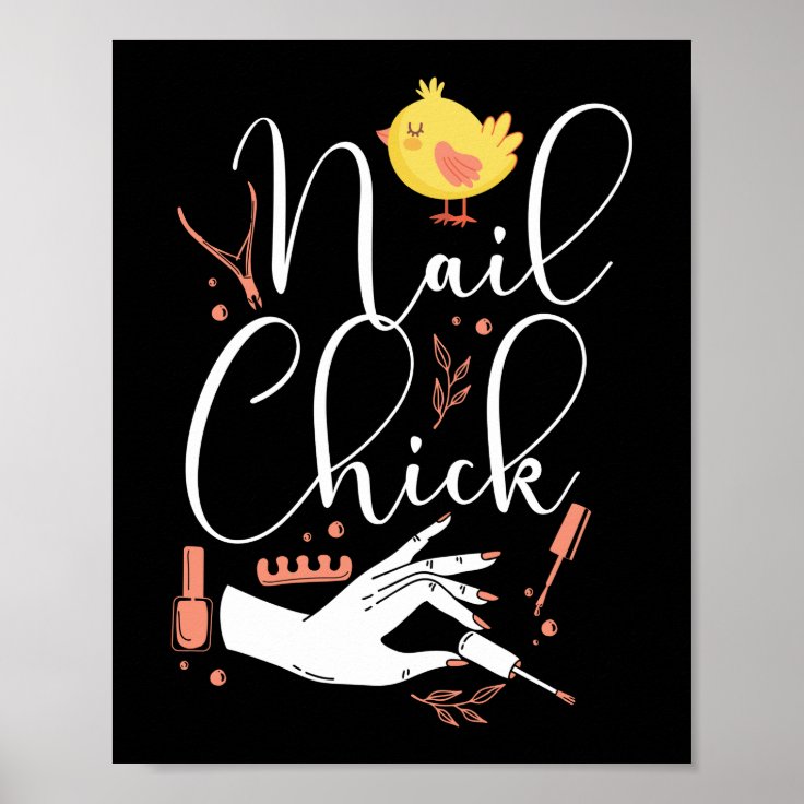 Nail Tech Nail Artist Nail Chick Quote-werk Poster | Zazzle.nl