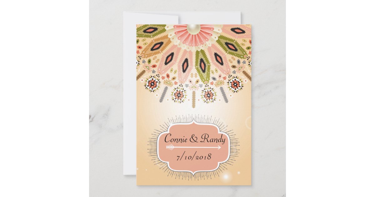 Native American Wedding Invitation Kaart | Zazzle.nl