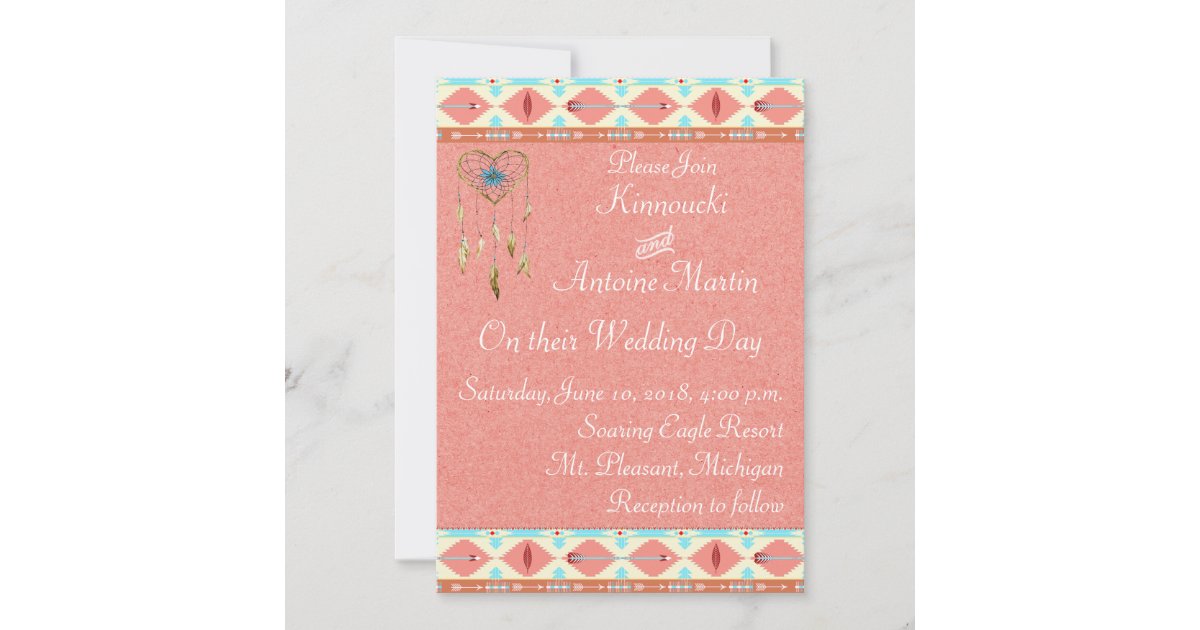 Native American Wedding Invitation Kaart | Zazzle.nl