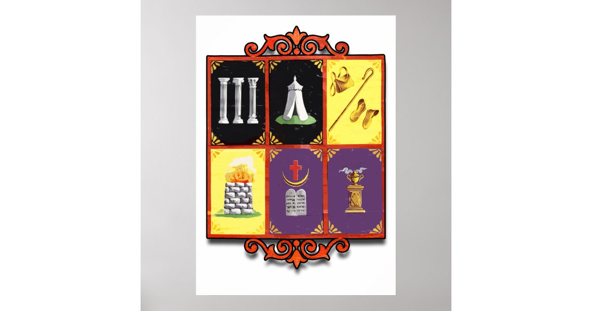 Odd Fellows Encampment Emblematische Grafiek van d Poster | Zazzle.nl