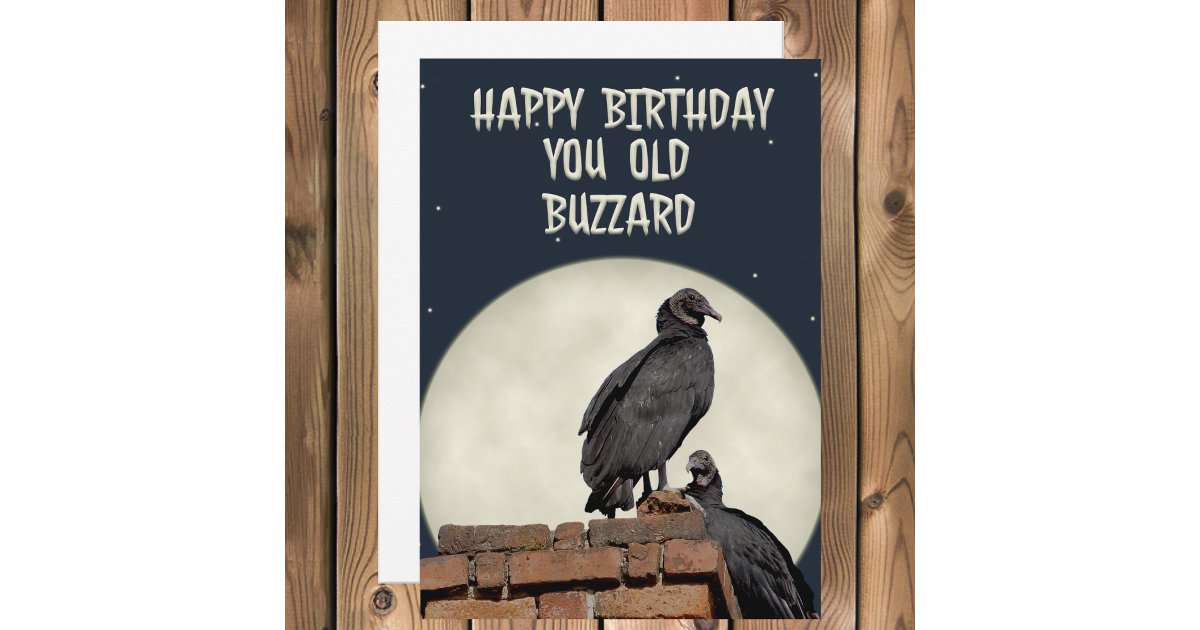 Old Buzzard Happy Birthday Wenskaart Kaart | Zazzle.nl