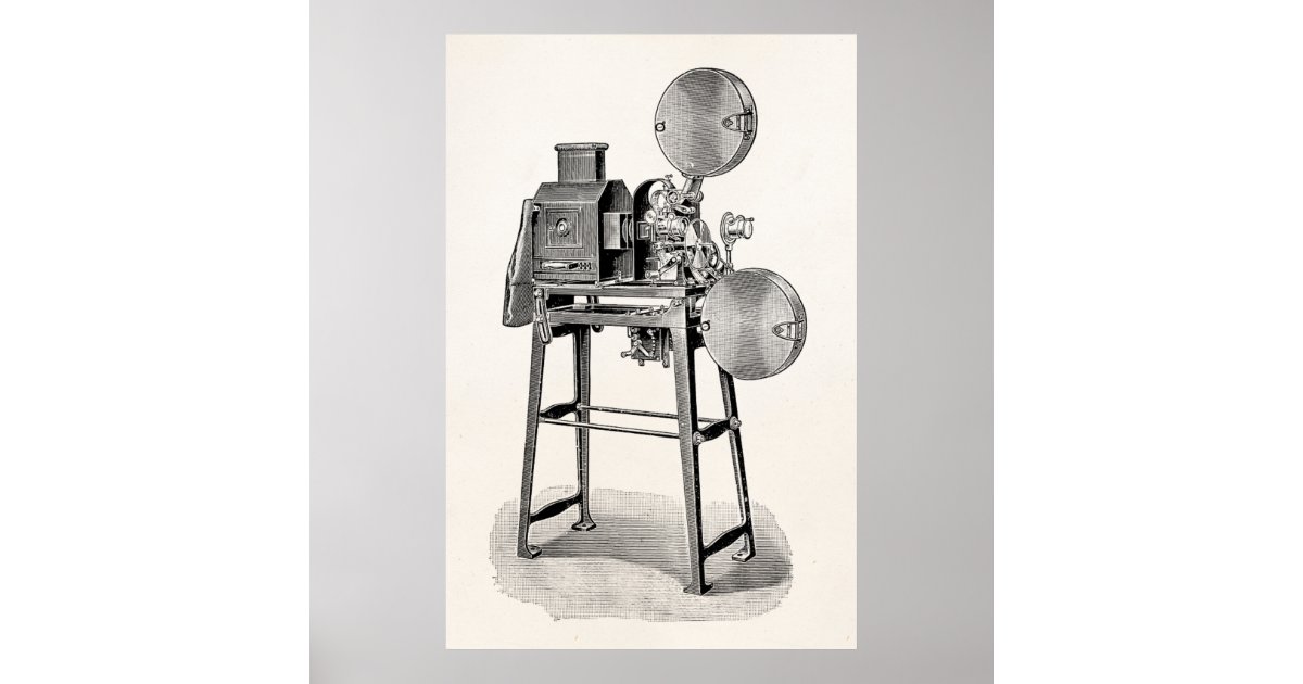 -Old Movie Camera Cinematography Equipment Poster | Zazzle.nl