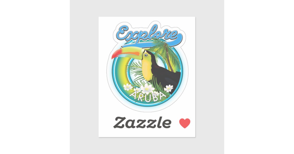 Ontdek Aruba-logo Sticker | Zazzle.nl