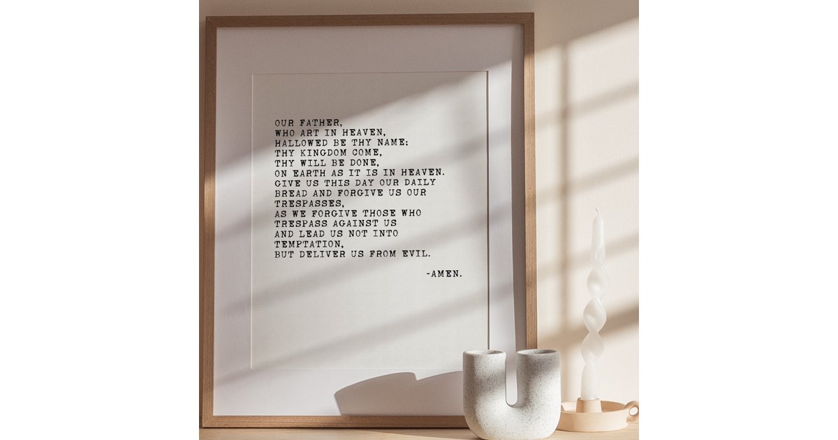 Onze vader, het Poster van de Lord's Prayer | Zazzle.nl