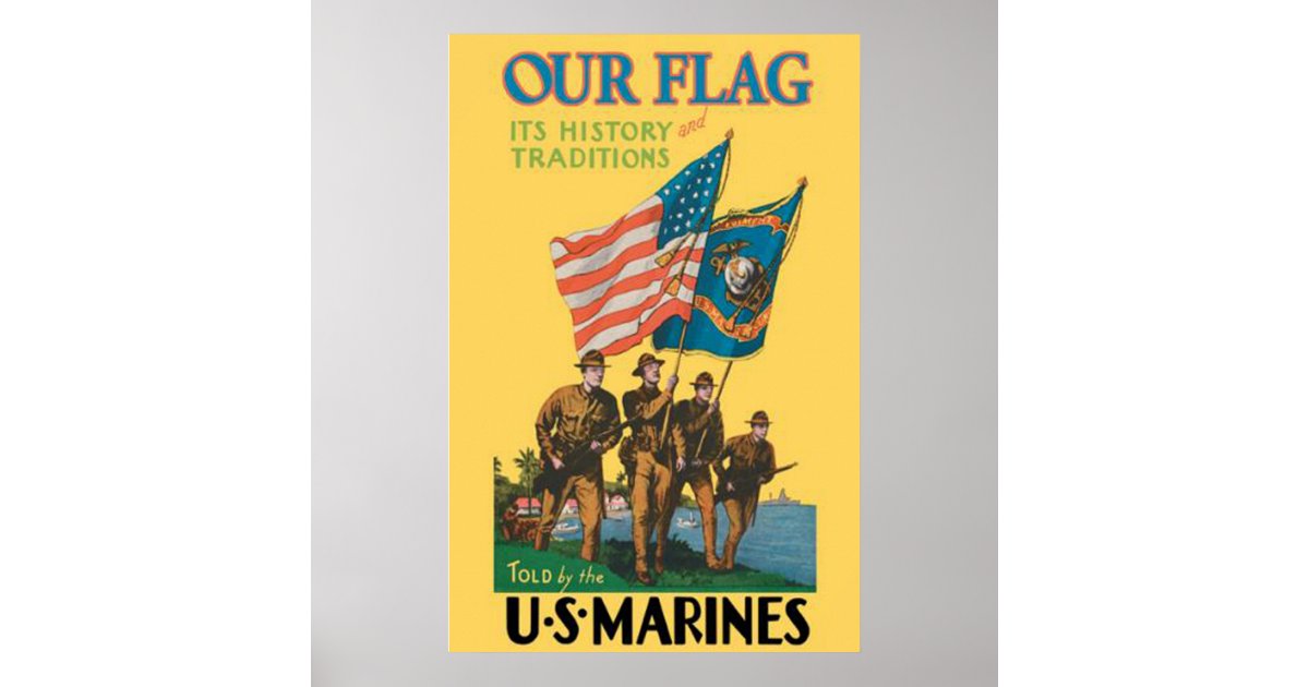 Onze vlag, het is geschiedenis en tradities, Ameri Poster | Zazzle.nl