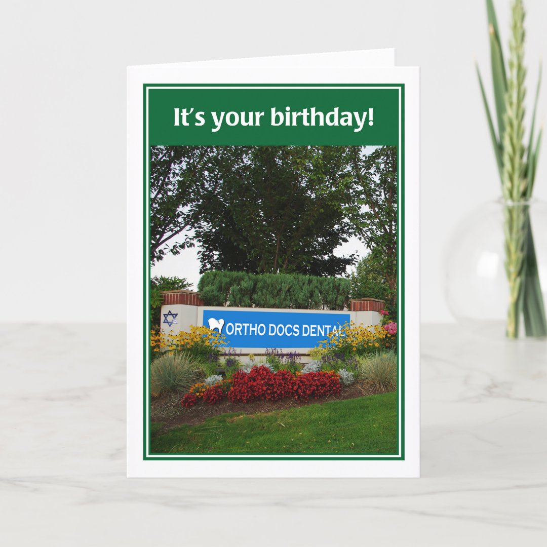 Ortho Docs Dental Funny Jewish Birthday Card Kaart | Zazzle.nl