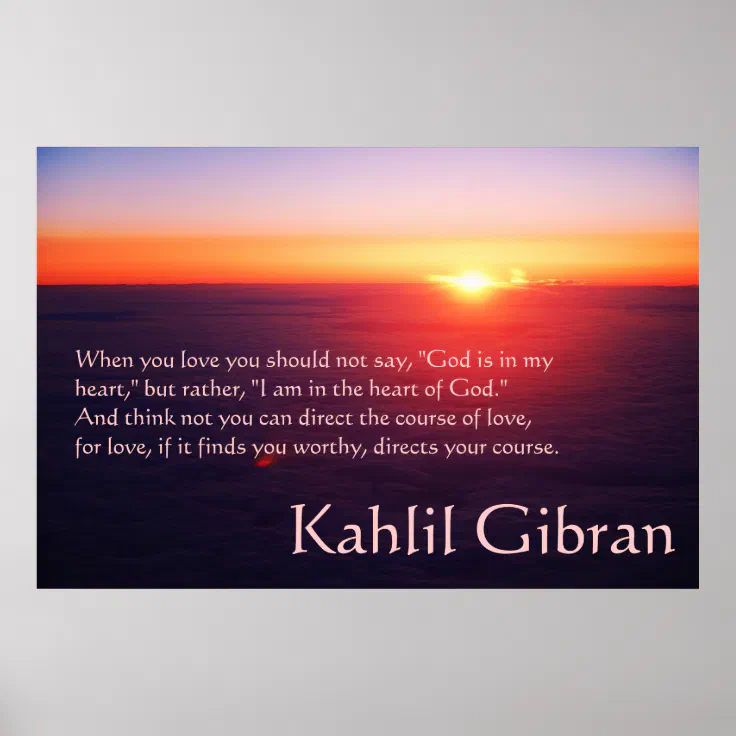 Over liefde - De profeet van Kahlil Gibran Poster | Zazzle.nl