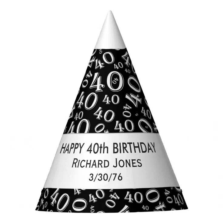 Personalisatie: Over The Hill 40th Birthday Theme Feesthoedjes | Zazzle.nl