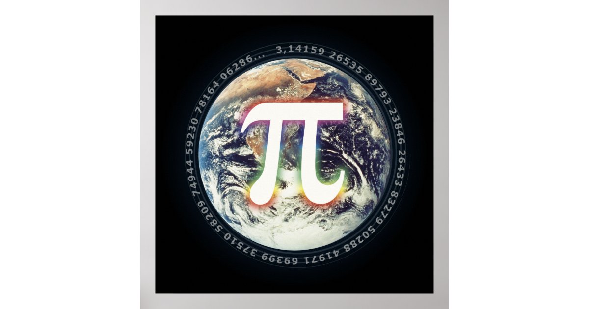 Pi Day on Earth | WISKUNDE Poster | Zazzle.nl