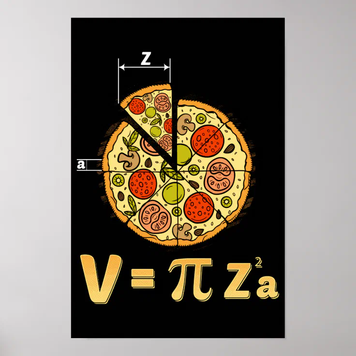 Pi Day Wiskunde Class Teacher Pizza Gag Poster | Zazzle.nl
