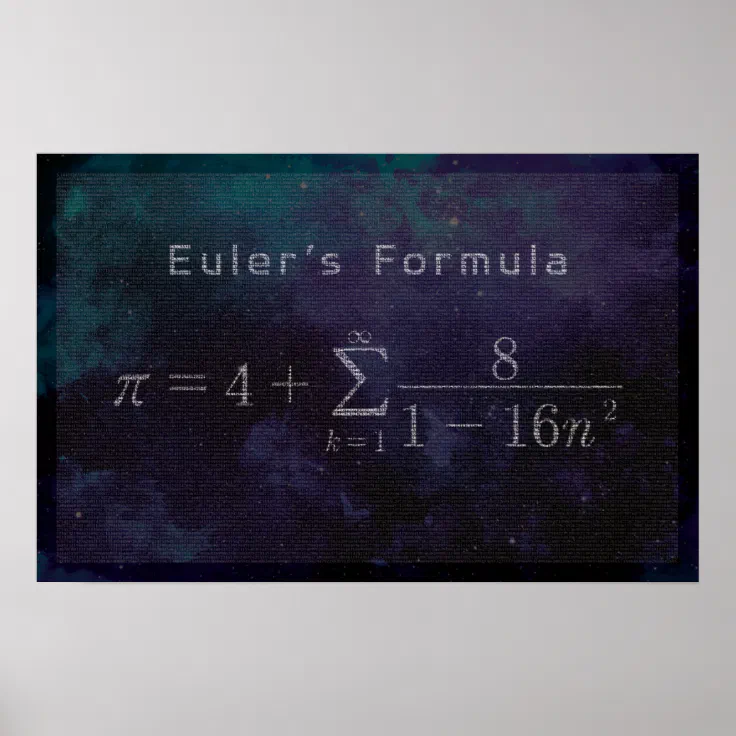 Pi-formule van Euler - Wiskunde Poster | Zazzle.nl