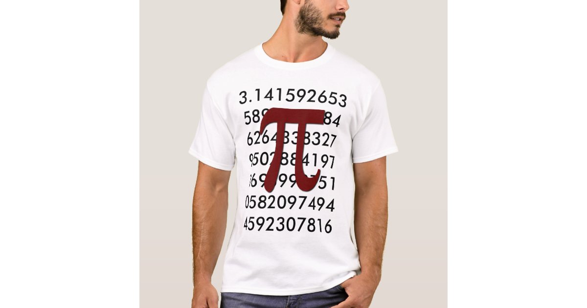 PI - Funny Wiskunde T-shirt | Zazzle.nl