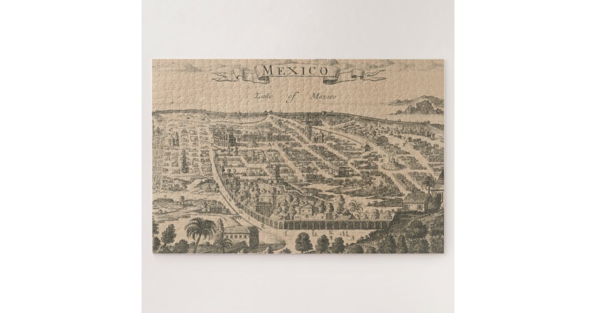 Pictorial Map of Mexico City (1890) Legpuzzel | Zazzle.nl