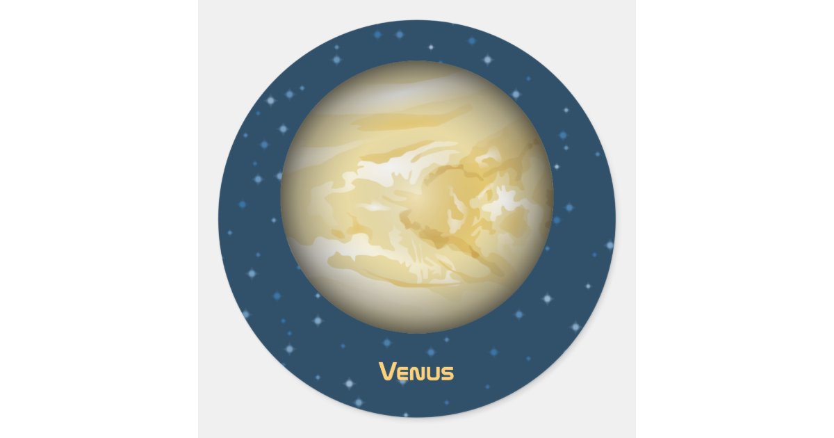 Planet Venus Ronde Sticker | Zazzle.nl