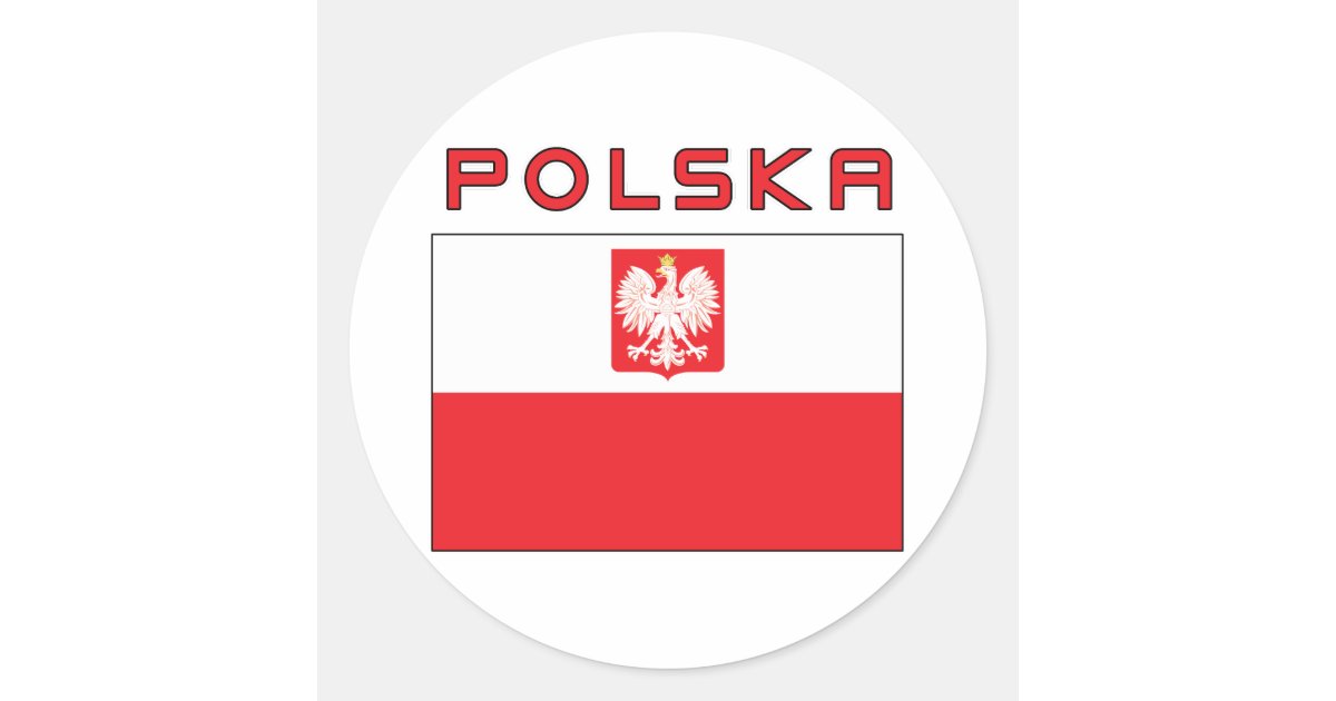 Poolse vlag met Polska Ronde Sticker | Zazzle.nl