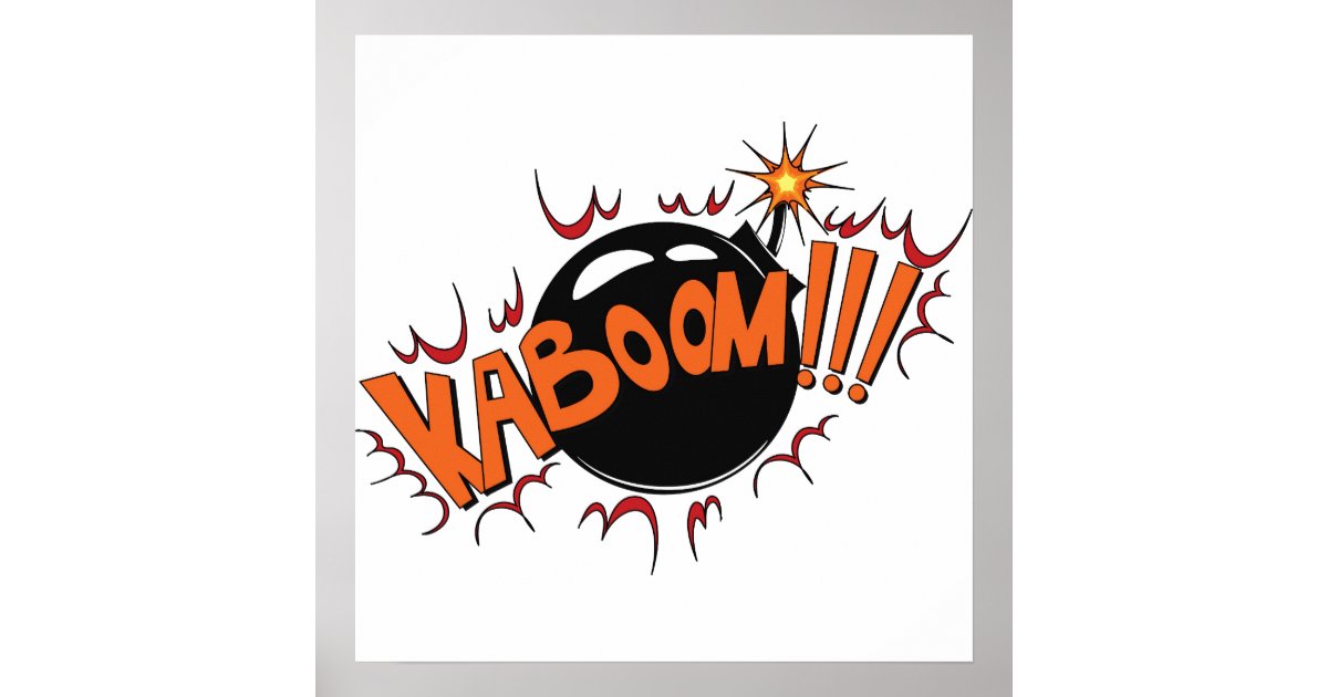 Pop Art Comic Style KaBoom! Poster | Zazzle.nl