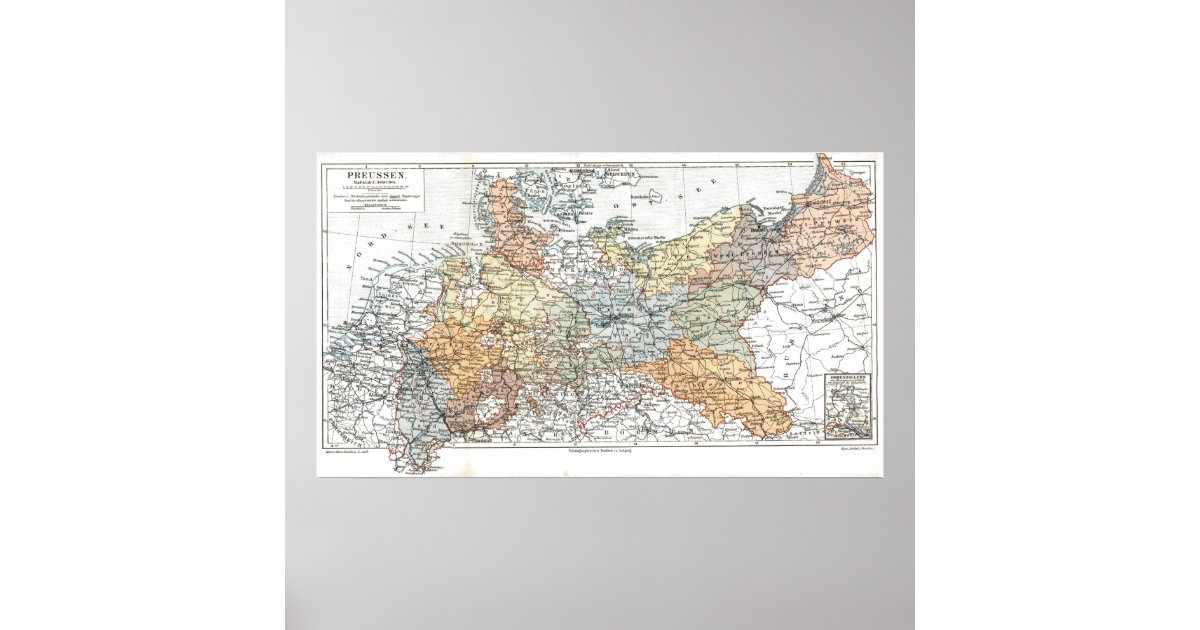 Prussia Map Poster | Zazzle.nl