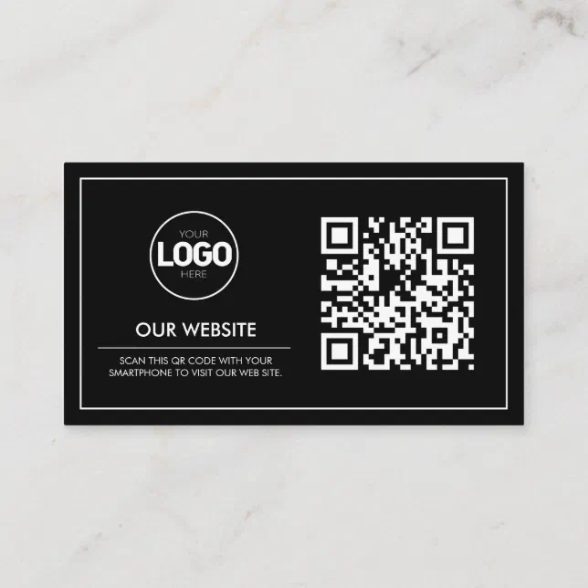 QR Code Business Logo Kaart | Modern minimalist Visitekaartje | Zazzle.nl