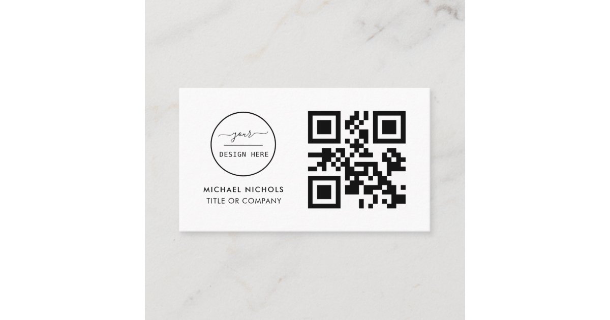 QR Code Business Logo | Modern Professional Busi Visitekaartje | Zazzle.nl