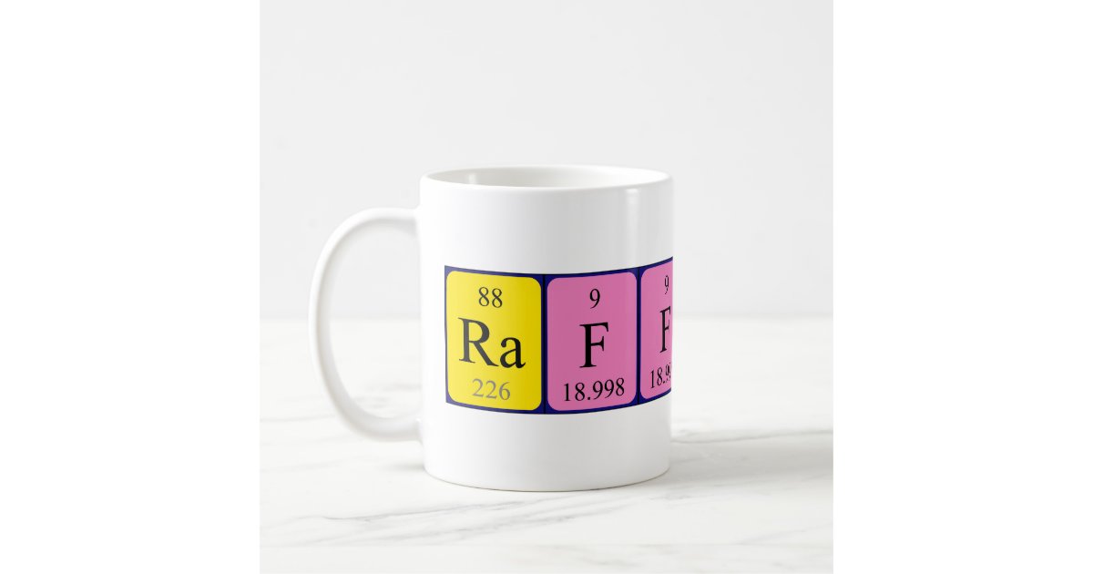 Rafferty periodieke lijstnaam mok | Zazzle.nl