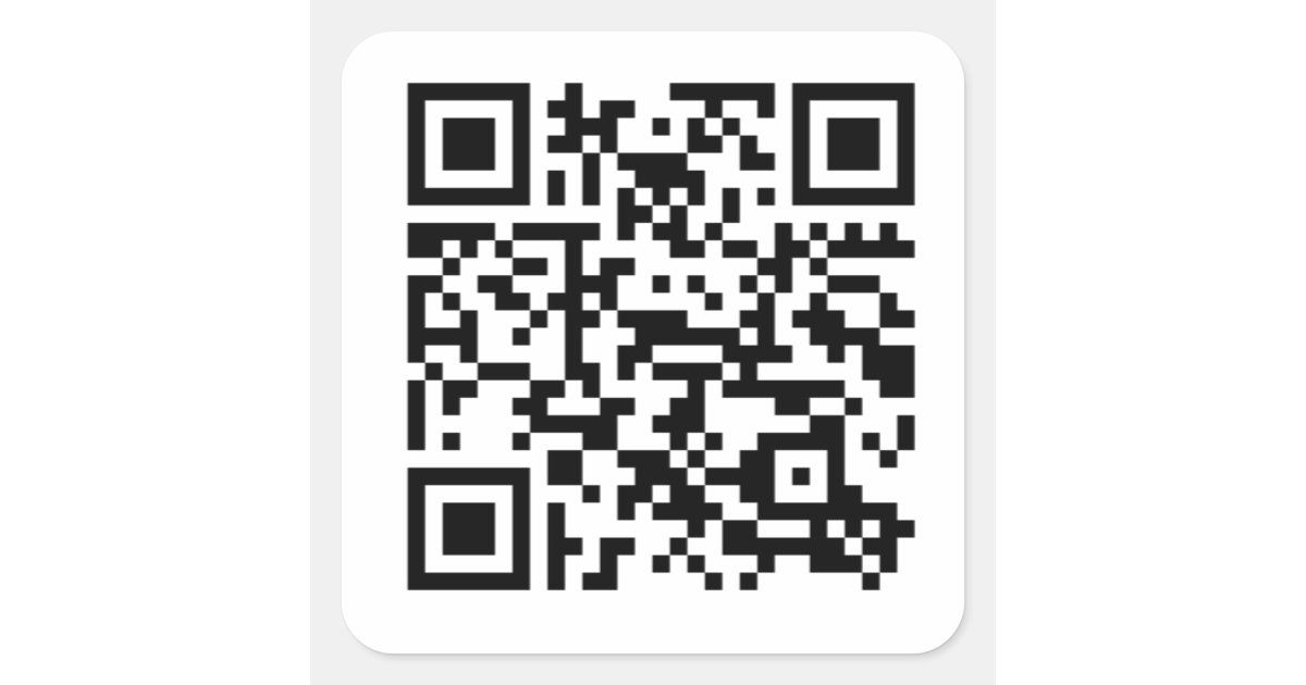 Rick Roll QR-code Vierkante Sticker | Zazzle.nl