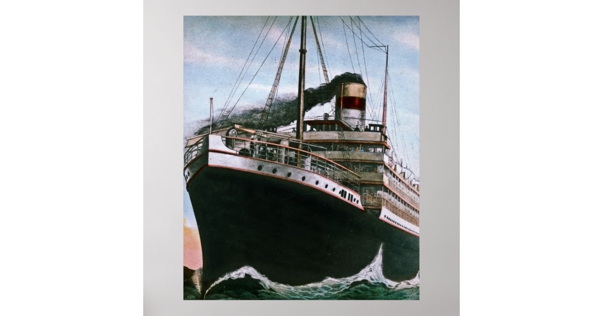 RMS Carpathia komt bij de redding van RMS Titanic Poster | Zazzle.nl