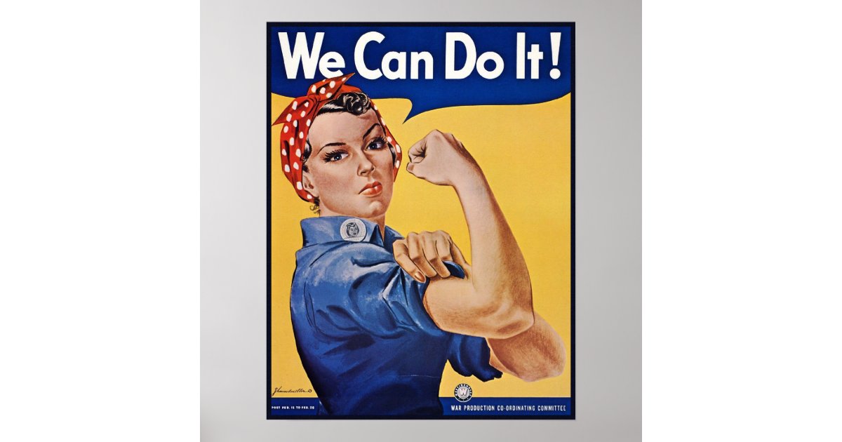 Rosie the Riveter Strong Women in the Workforce Poster | Zazzle.nl
