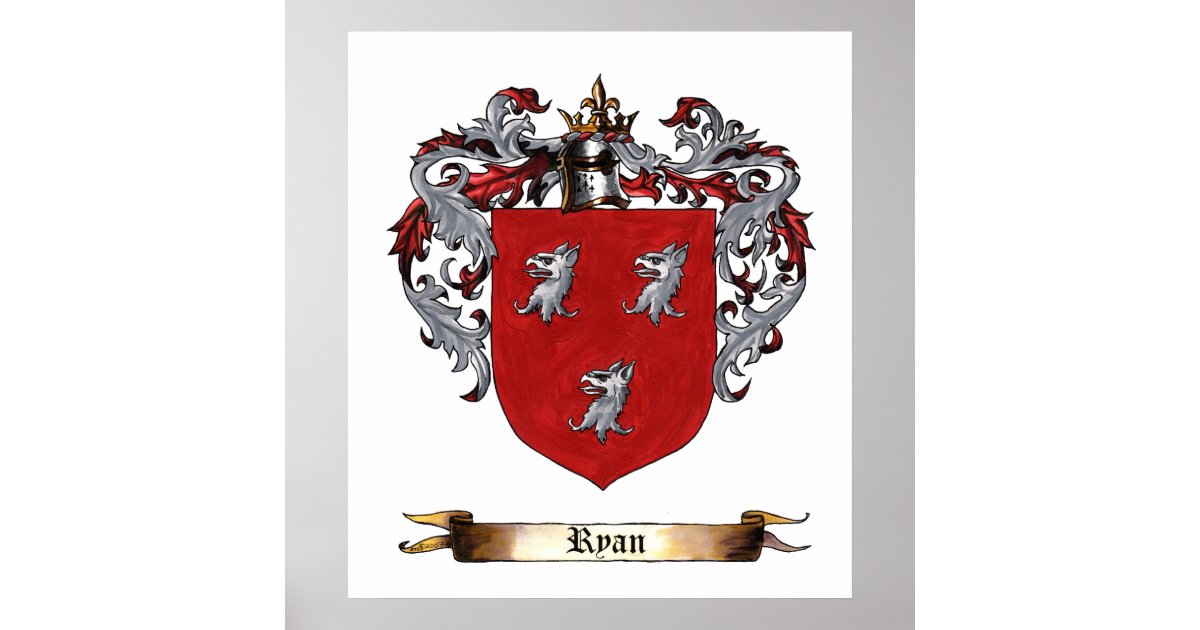 Ryan Shield of Arms Poster | Zazzle.nl