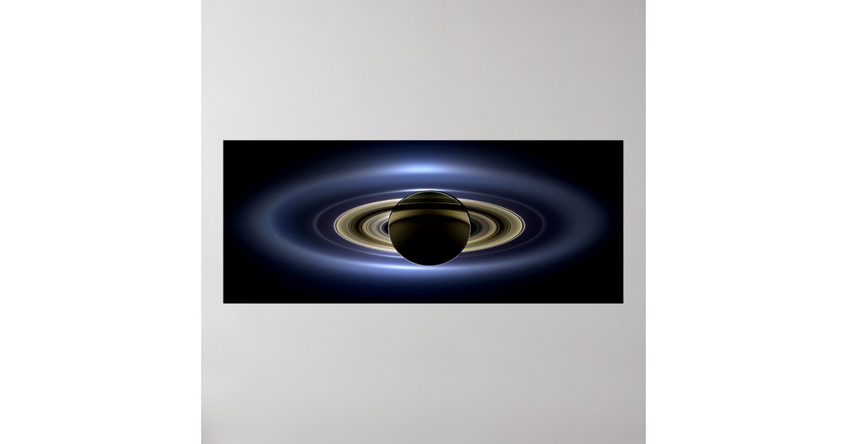 Saturn Eclipsed the Sun van Cassini Orbiter Poster | Zazzle.nl