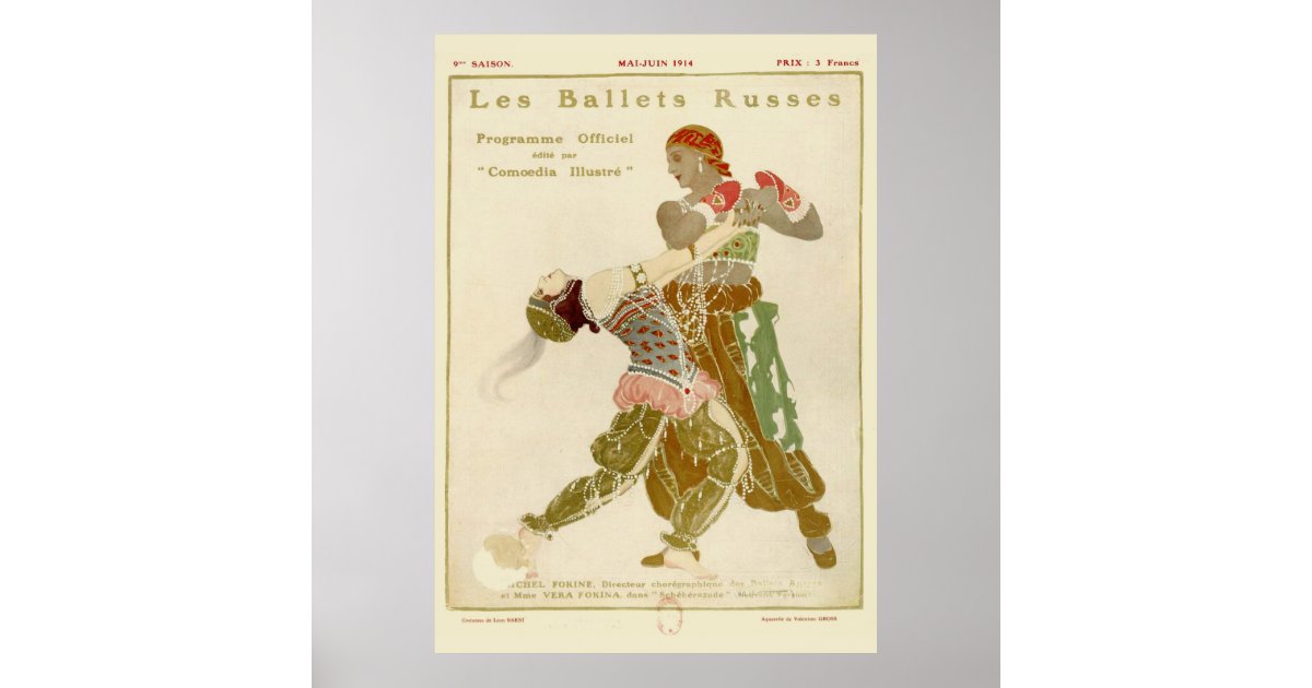 Schéhérazade, Léon Bakst en Ballets Russes Poster | Zazzle.nl