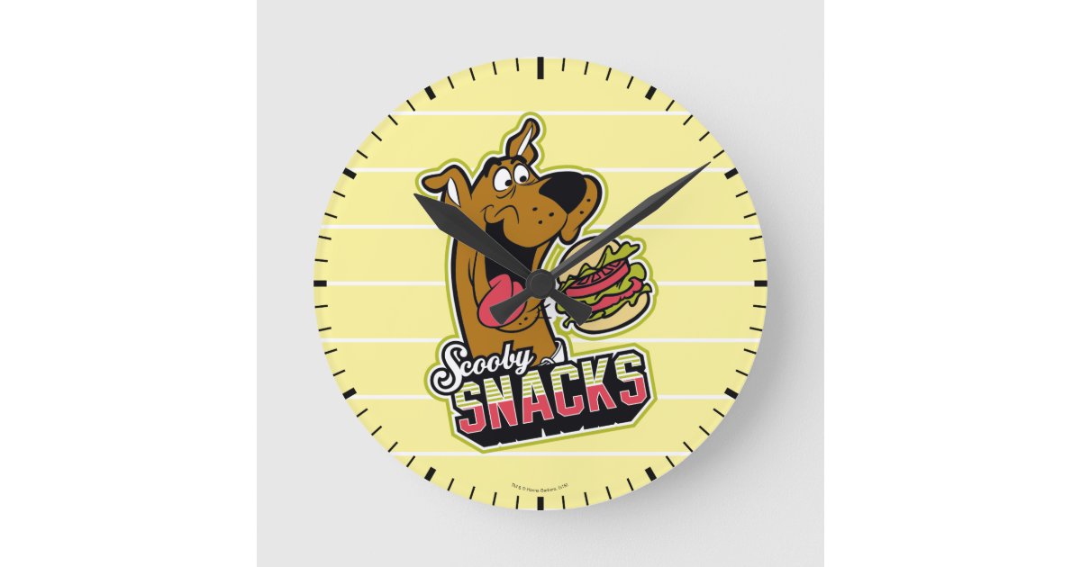 Scooby-Doo "Scooby Snacks" Logo Ronde Klok | Zazzle.nl