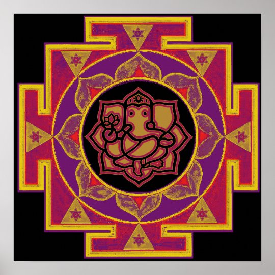 Sri Ganesh Yantra Poster | Zazzle.nl