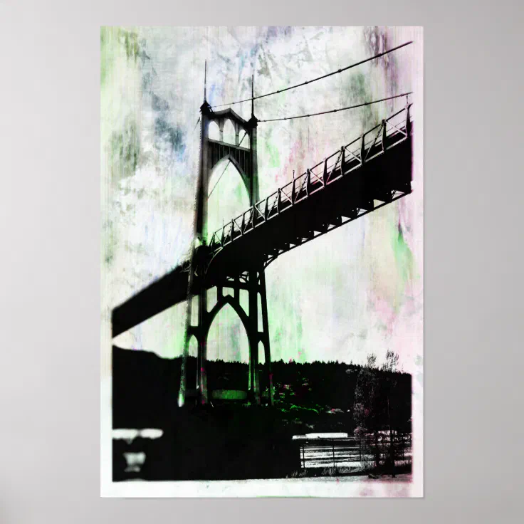 St. John's Bridge Original Photo Art Poster | Zazzle.nl