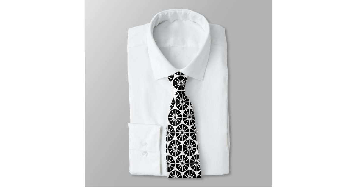 Star Wheel Pattern II - Zwart op White Stropdas | Zazzle.nl