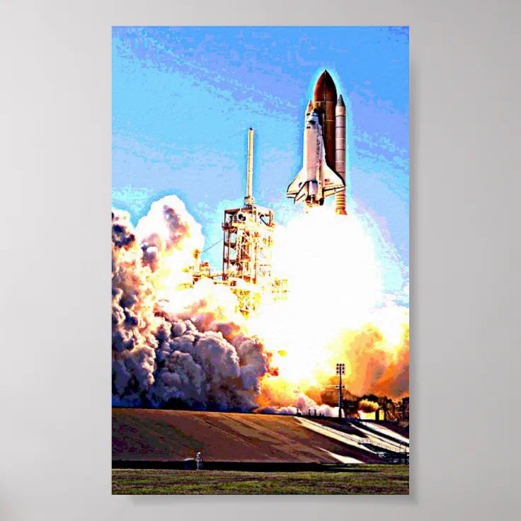 Start Space Shuttle Poster | Zazzle.nl