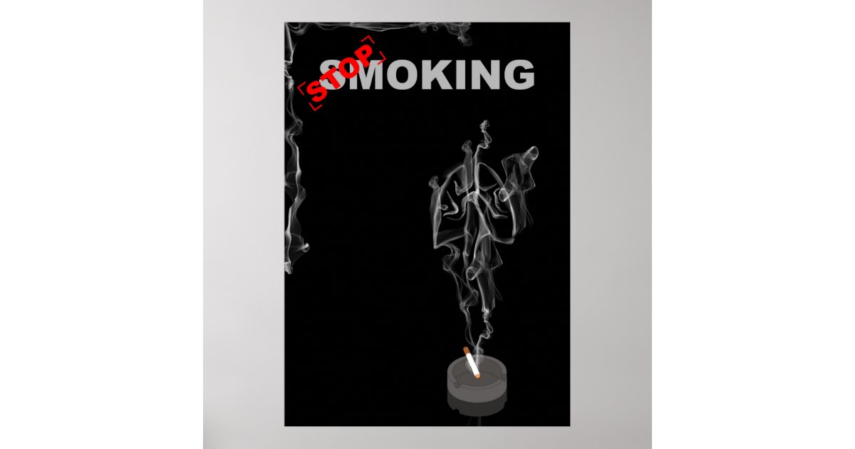 Stoppen met roken poster | Zazzle.nl