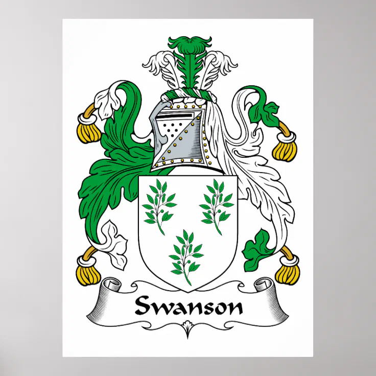 Swanson Family Crest Poster | Zazzle.nl