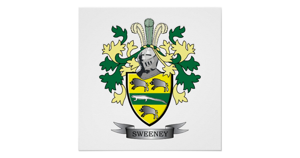 Sweeney Coat of Arms Poster | Zazzle.nl